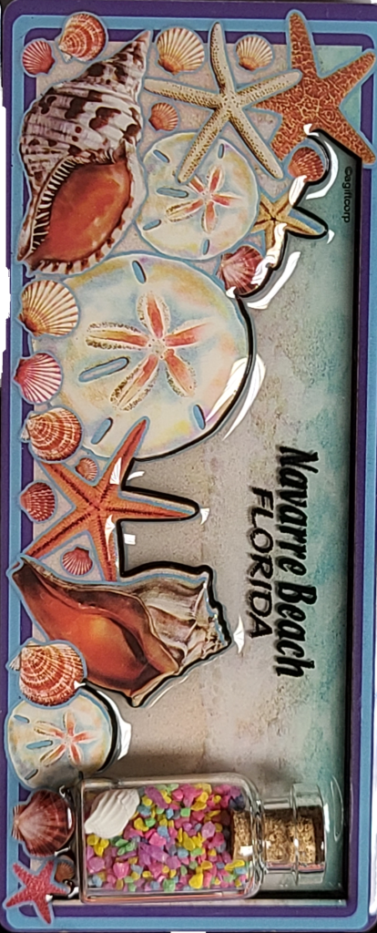 Shell Magnet With Bottle - Island Style Florida